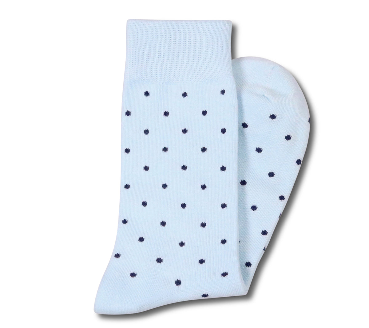 Light Blue Socks with Navy Polka Dots – London Jae Apparel