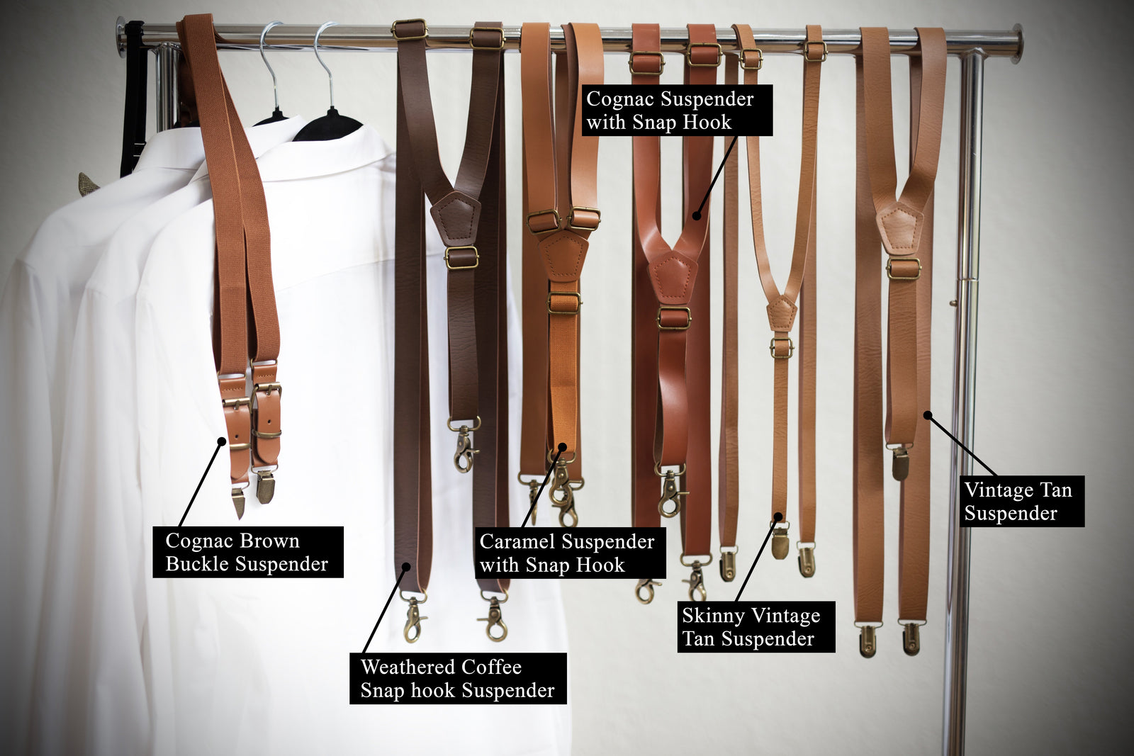 Cognac Brown Buckle #58 Suspenders – London Jae Apparel